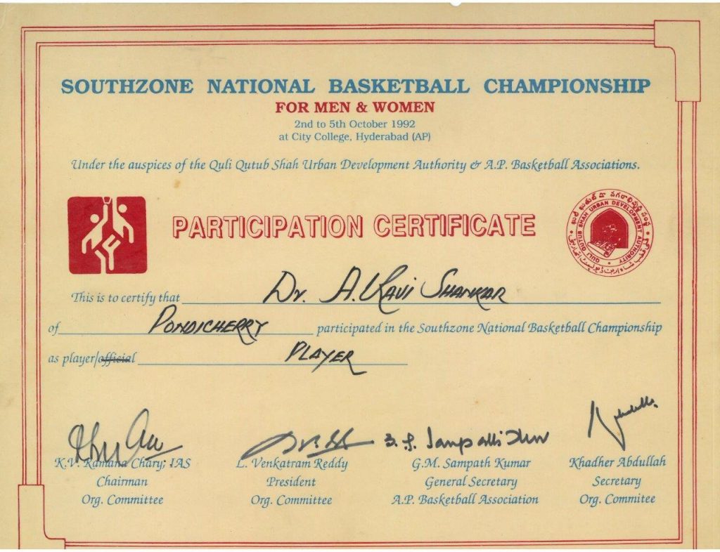 Certificates – Dr. A. Ravi Shankar, IPS